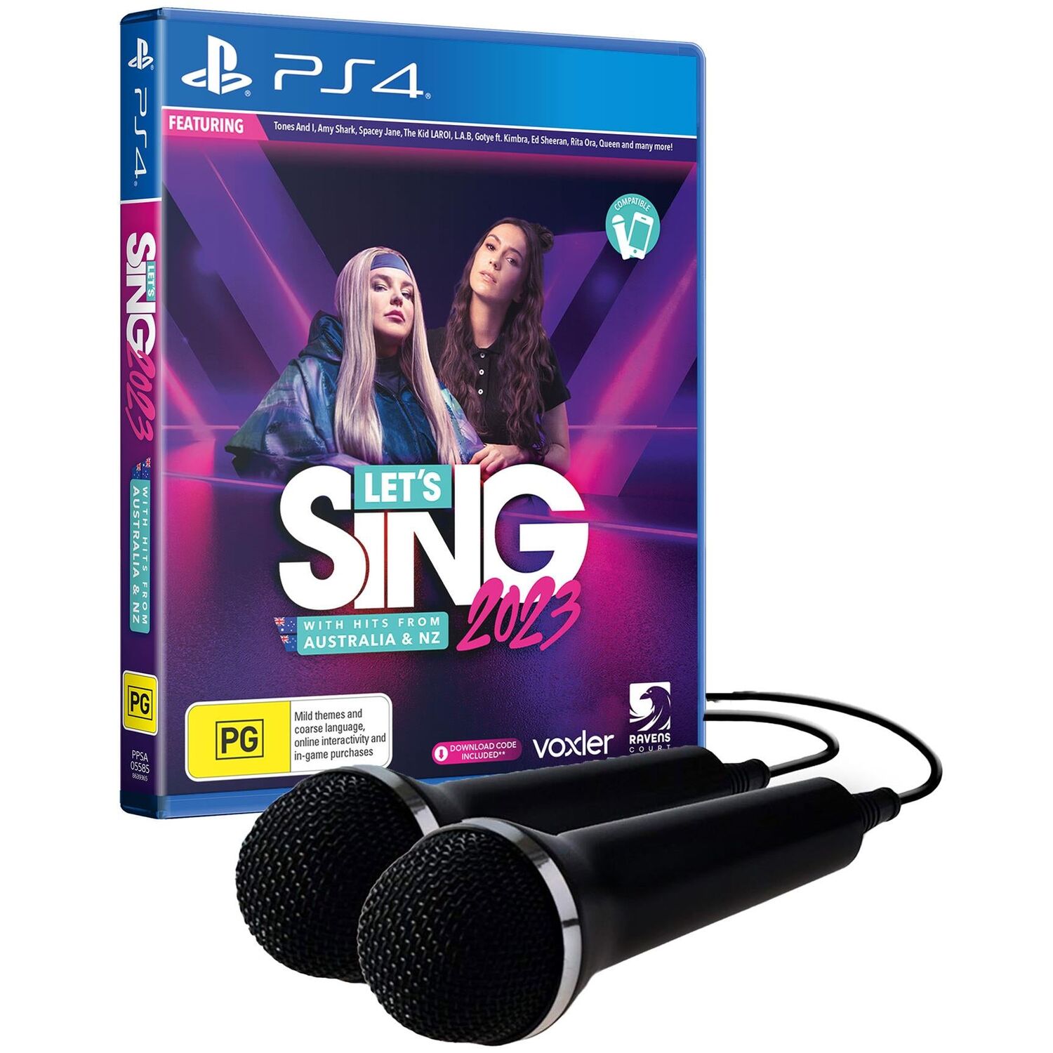 Lets Sing 2023 + 2 mikrofonia PS4 | Konsolinet